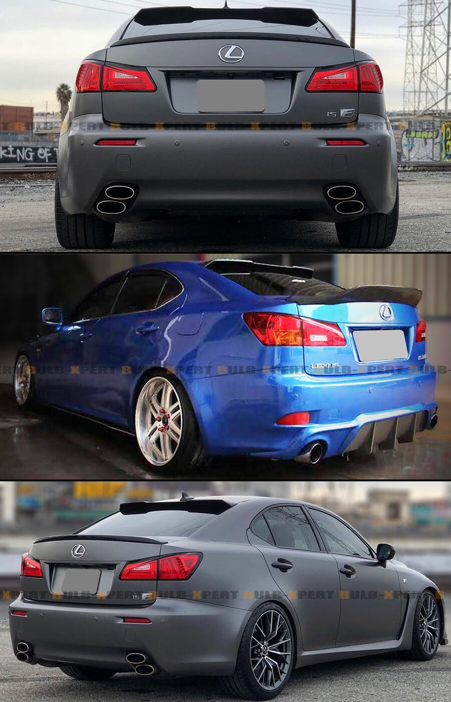 FOR 2006-13 LEXUS IS250 IS350 ISF CARBON FIBER R STYLE REAR WINDOW ROOF ...