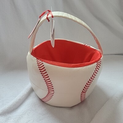 Dan Dee plush Baseball Easter or Halloween pail treat bucket candy ...