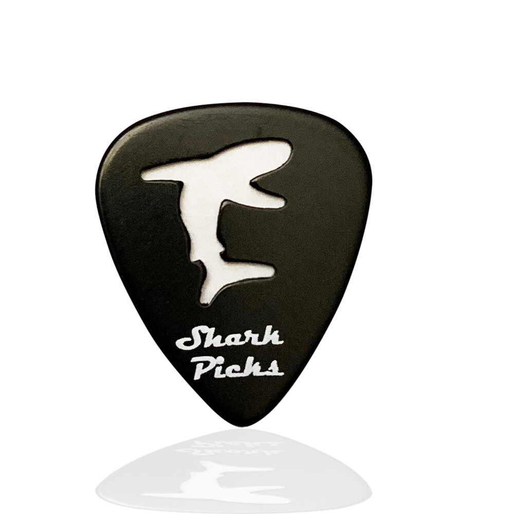 Shark Picks - Guitar picks 12 pack black with Shark grip hole .96mm ...