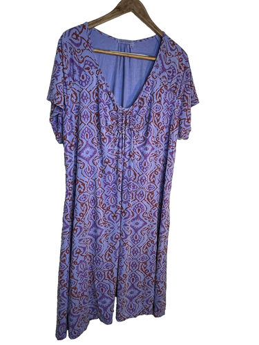 Fresh Produce Plus sz 3x Beachcore resort wear Purple Damask pattern | eBay