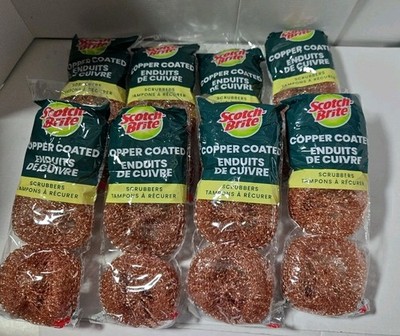 lot of 8 Scotch-Brite Scouring Pad, 3"L, Copper Coated, PK3 | eBay