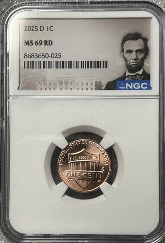 2025 D Lincoln Shield Cent 1C NGC MS69 RD Lincoln Label LAST PENNY! | eBay