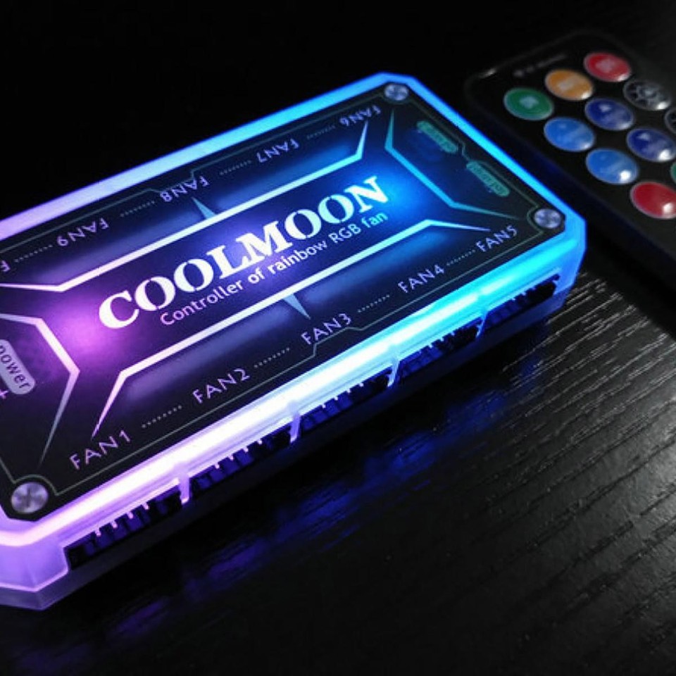 RGB Fan Controller Remote Control Computer Case 12V PC Cooling Chassis ...