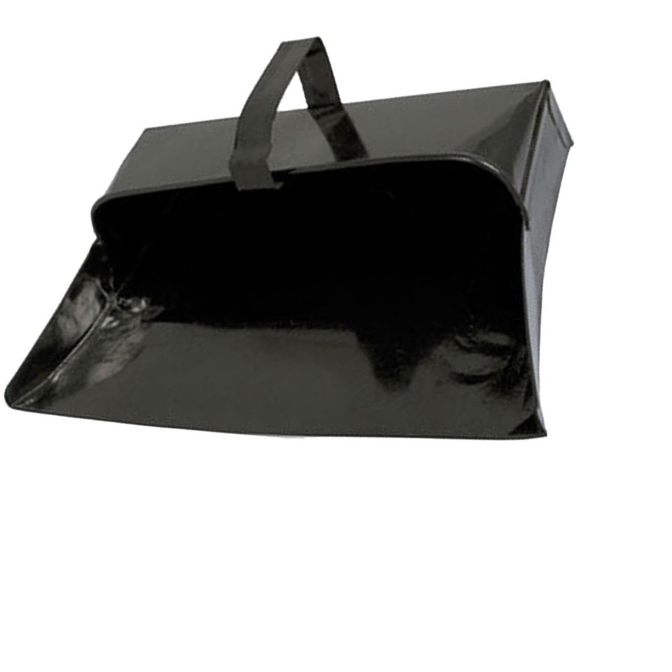 Heavy Duty Metal Dust Pan Quality Hooded Dustpan Fixed Handle Garden ...