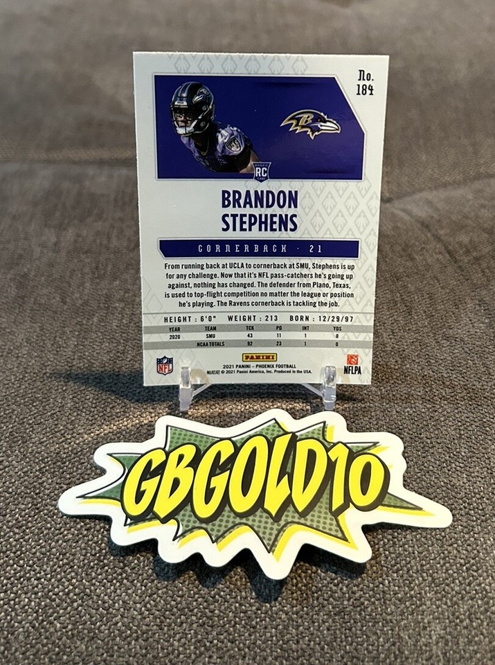 2021 Phoenix Football Brandon Stephens White Shimmer SSP | eBay