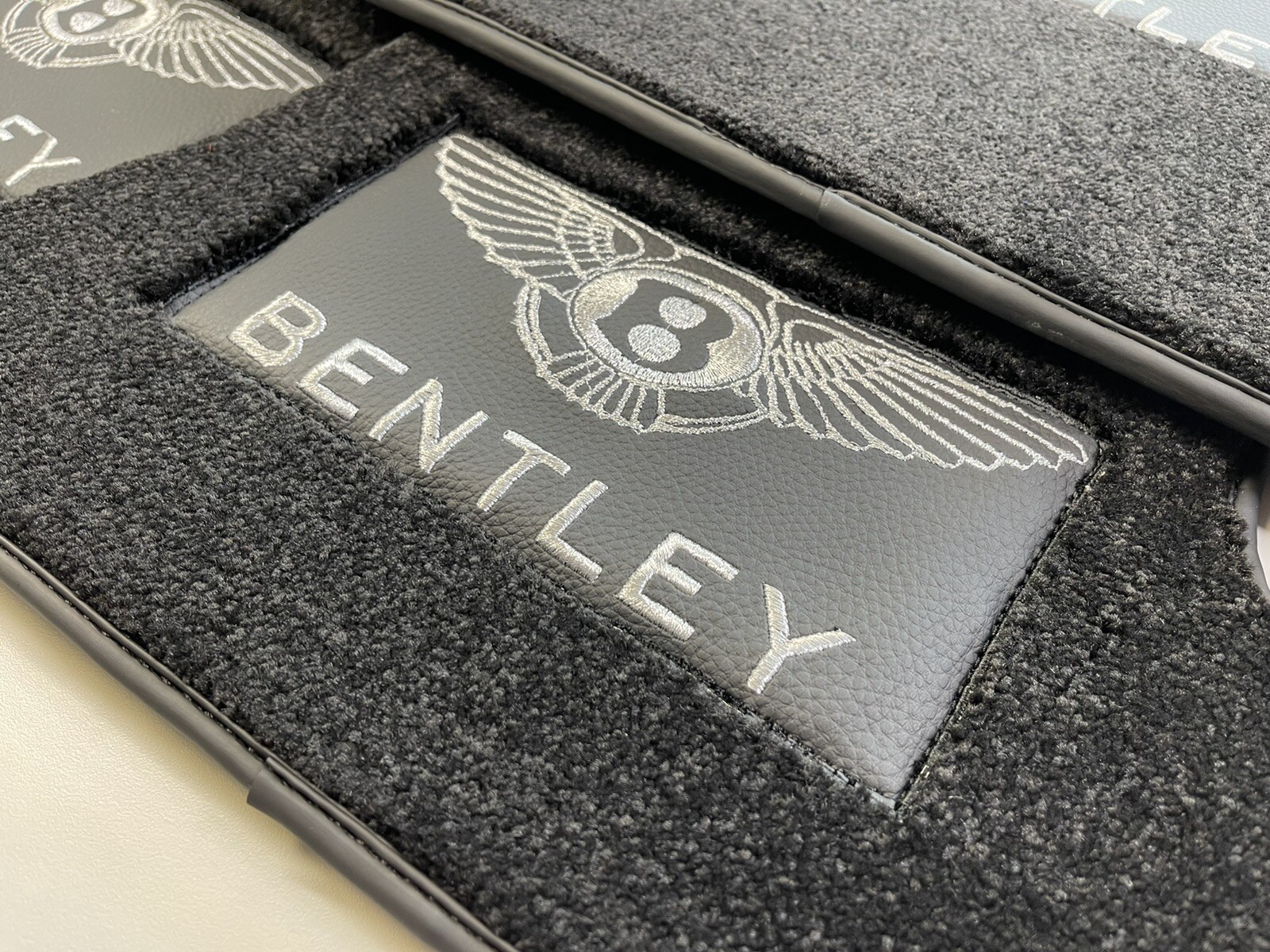 Floor Mats For Bentley Continental GT Premium Black Carpets Set With ...