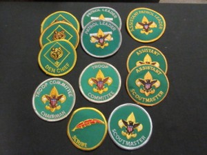Boy Scout Troop Youth Position Patches, Green Background Lot of 12 eb10 ...