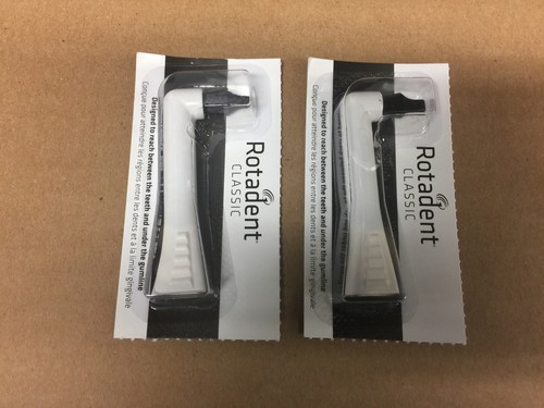 2 ROTADENT CLASSIC - LEGACY BRUSH HEAD LONG ELONGATED ROTA DENT - USA ...
