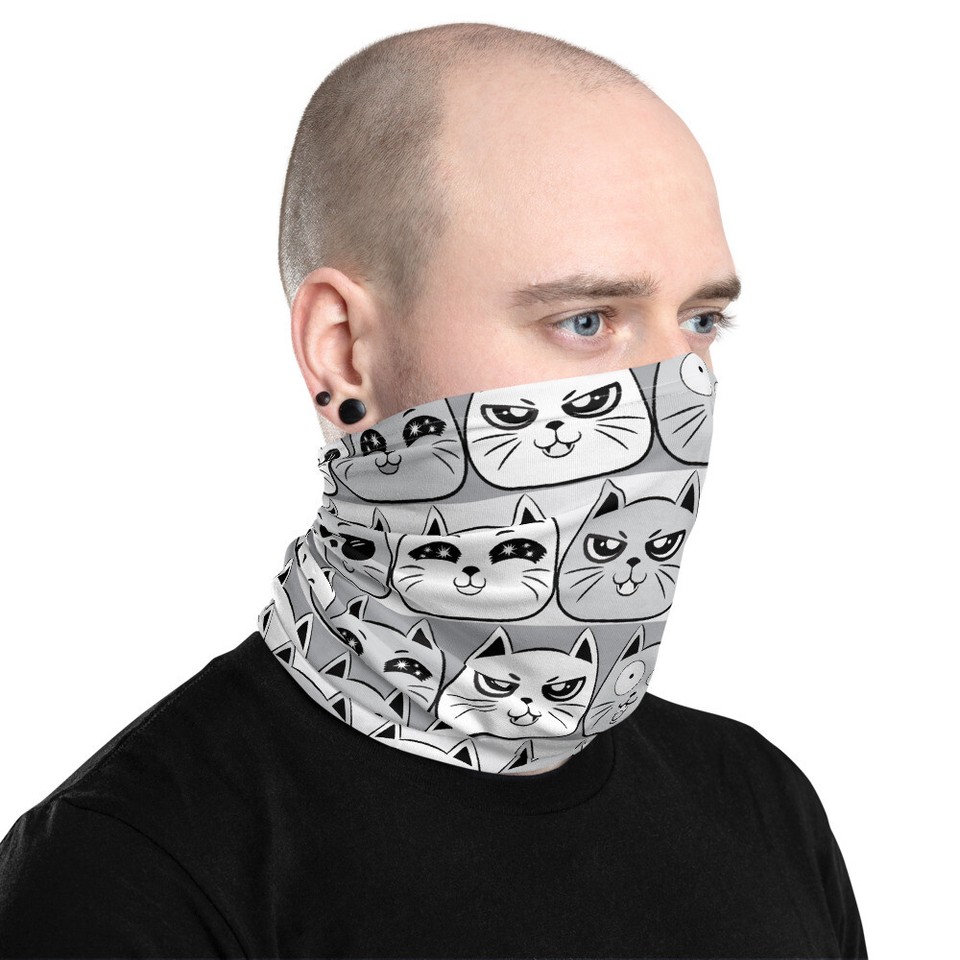 Unisex Neck Gaiter Cartoon Cat - Neck gaitor Cat - Face Shield ...