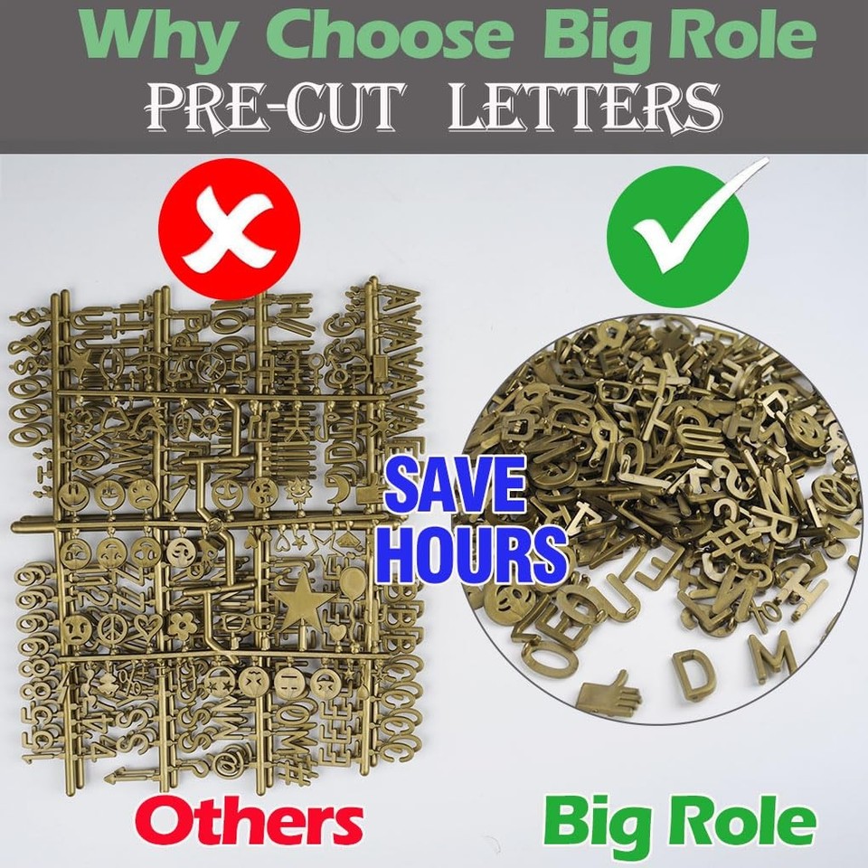 Rustic Felt Letter Board 10x10in Changeable Letter Board Sign with ...