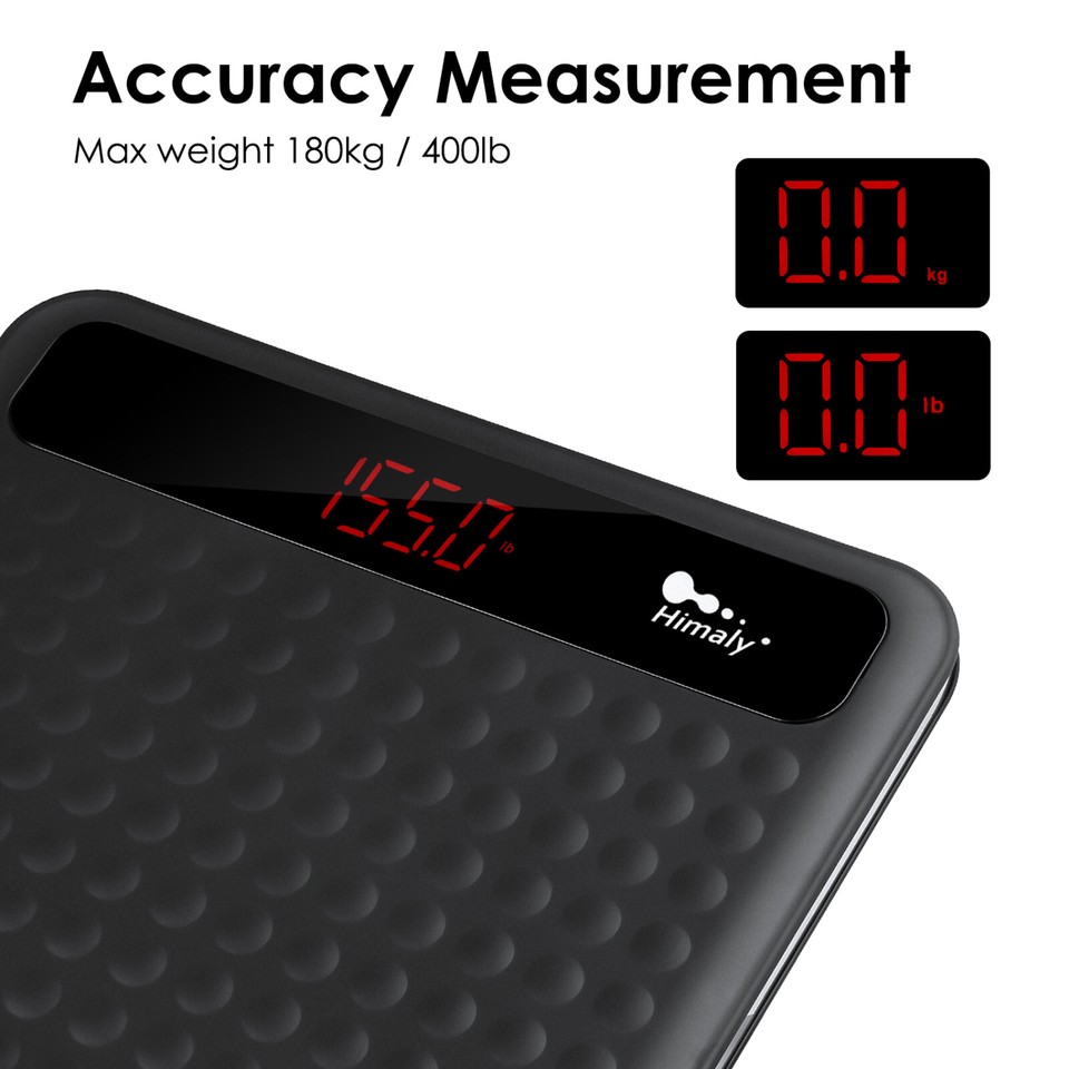 Digital Bathroom Scale Electronic Scale 400LB/180KG Personal Body ...