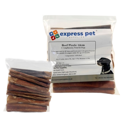 Beef Pizzles Sticks Dog Treat Chew Thick 5" (12cm) 100% Naturally Air ...