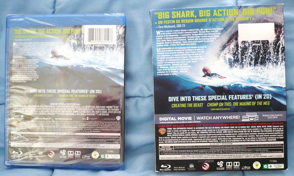 THE MEG [3D Blu-ray + Blu-ray + DVD] - JASON STATHAM - NEW & SEALED w ...