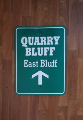Vintage Quarry Bluff East Bluff Entry Sign 24×18 Utica Indiana Rock ...
