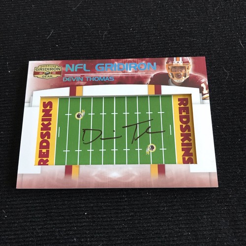 2008 Donruss Gridiron Gear Devin Thomas Field Plate Autograph Auto #6/ ...