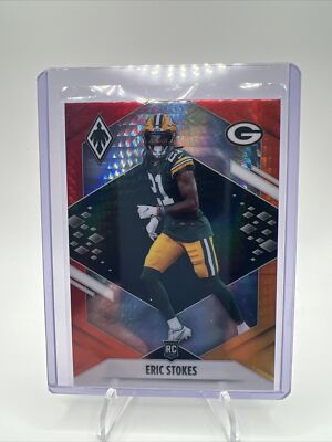 2021 Panini Phoenix Eric Stokes #154 Fire Burst RC Rookie Green Bay ...