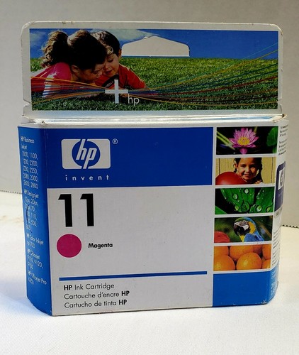 HP #11 Magenta Pink C4837A Ink Cartridge GENUINE NEW 28ml/0.95 fl oz | eBay