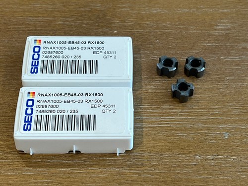 SECO Carbide/Cermet Ream Insert - RNAX1005-EB45-03 RX1500 - Qty. 3 ...