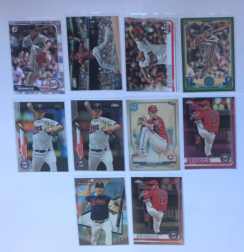 Jose Berrios Lot of 10 Different Topps MLB Baseball Cards Inserts ...