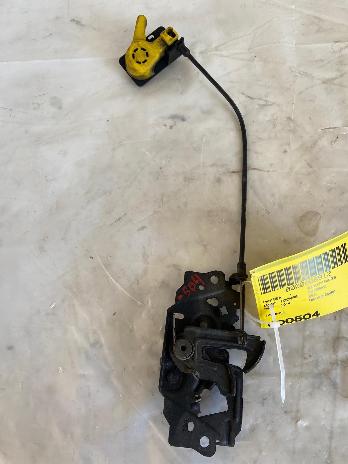 2014 FORD FOCUS Front Hood Bonnet Latch Lock Release Pull Lever w ...