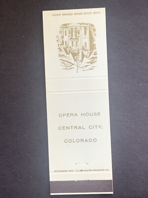 Vintage Colorado Matchbook: “Opera House” Central City, CO | eBay