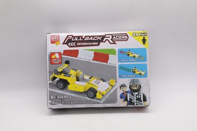 Block Tech Pull Back Racers Motorized Cars 2 Figures 1 Race Car 134Pcs ...