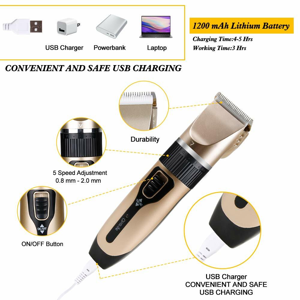 InnooCare Professional Hair Clippers Trimmer, Cordless Rechargeable ...
