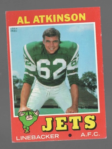 1971 Topps Football #48 AL ATKINSON NEW YORK JETS EX See Scans | eBay