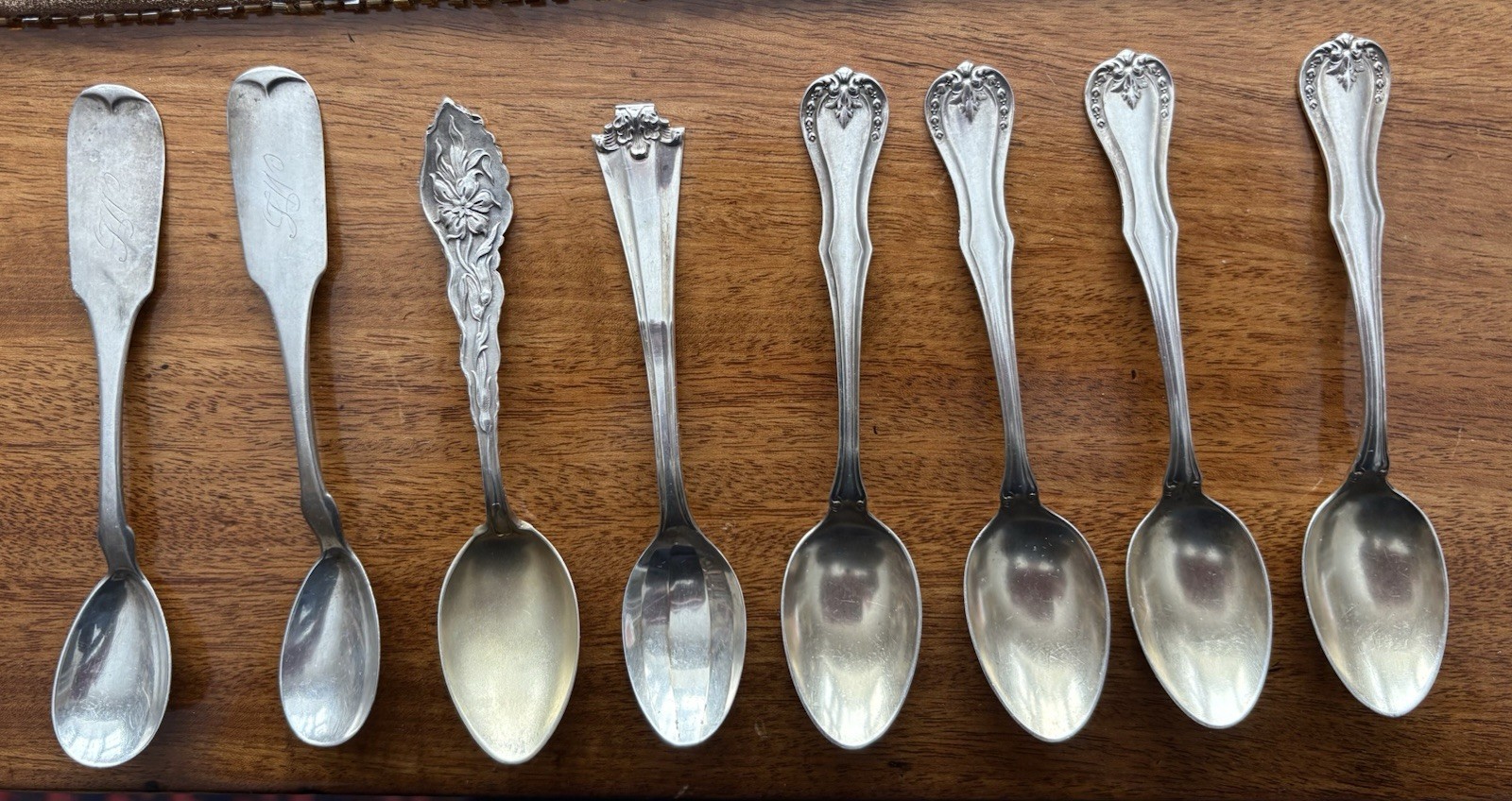 8 ASSORTED SILVER DEMITASSE SPOONS | eBay
