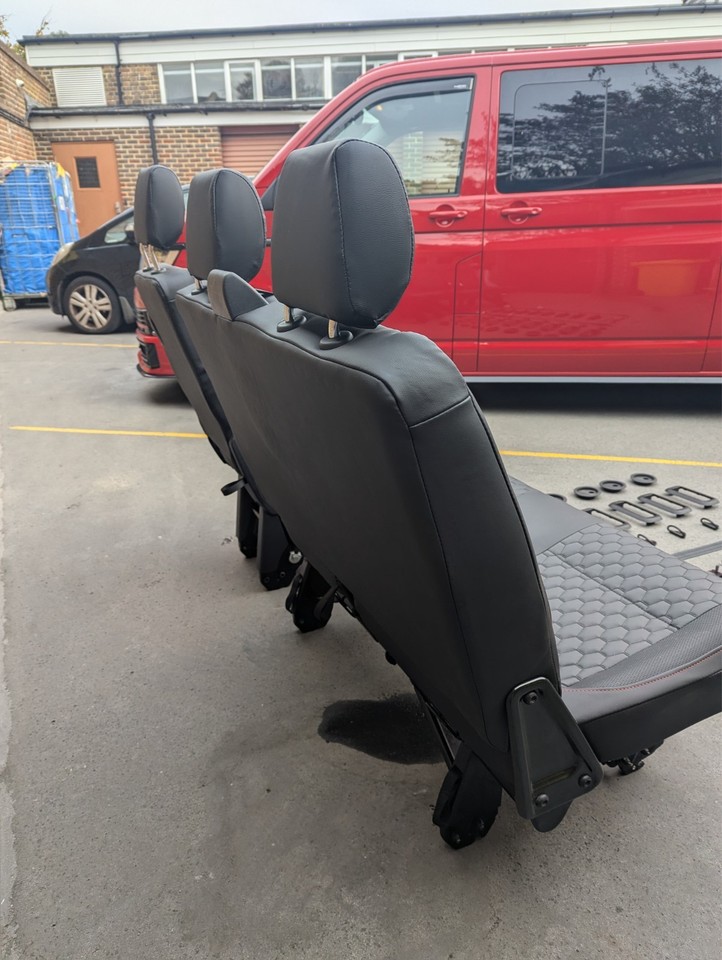 VW Transporter T6 'R Line' Retrimmed Kombi 2+1 Rear Seats, Brackets and ...