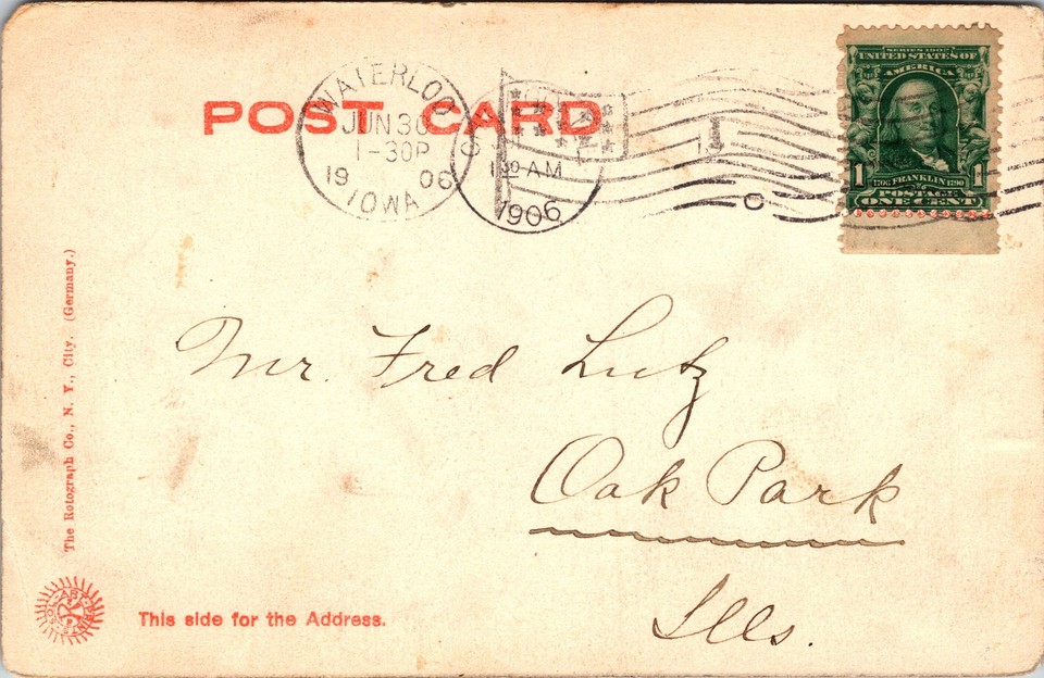 Postcard IA Waterloo North From 4th Street Bridge 1906 | eBay