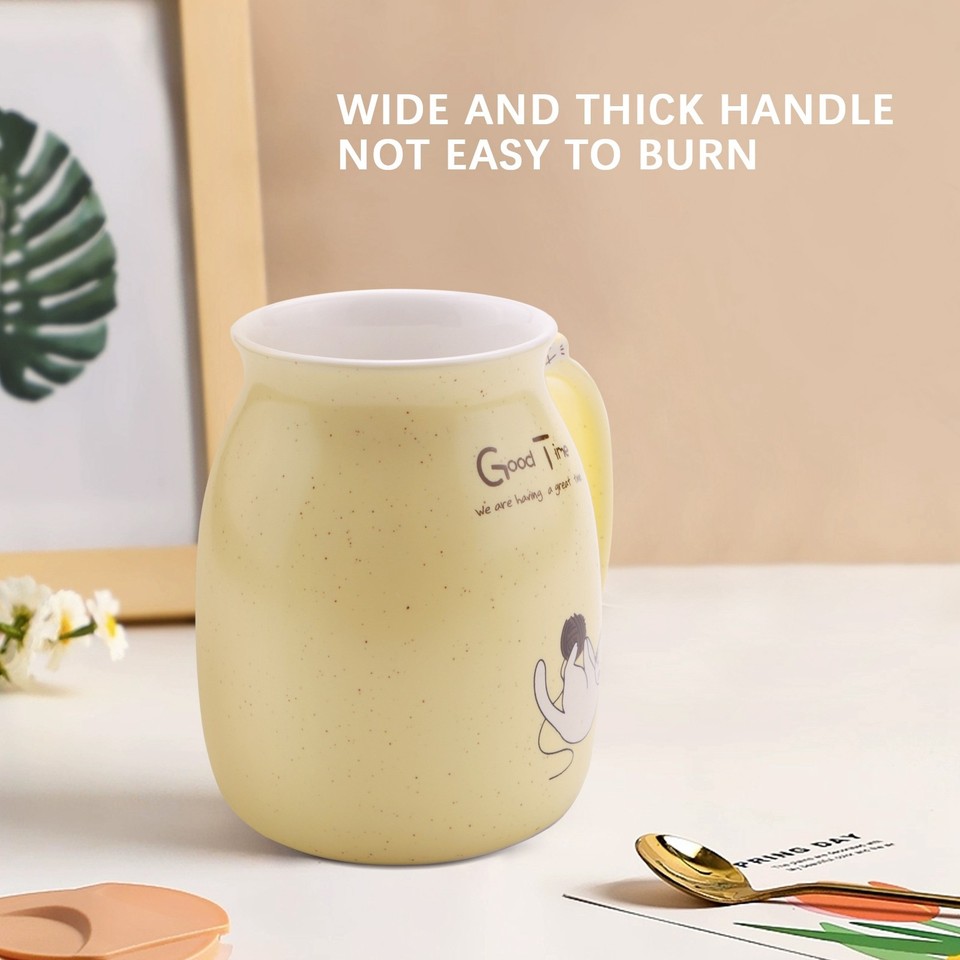 Neue katze hitzebestaendige tasse farbe cartoon mit deckel kaetzchen ...