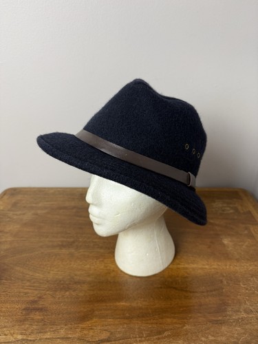 Vintage Filson Blue Wool Size M/L Hat Packer Bucket USA 80s 90s Hard ...