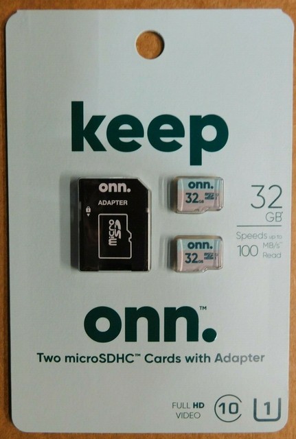 ONN Two (32gb) microSDHC Cards With Adapter for sale online | eBay