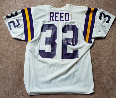 Vintage Minnesota Vikings #32 Oscar Reed Autographed Game USED Football ...