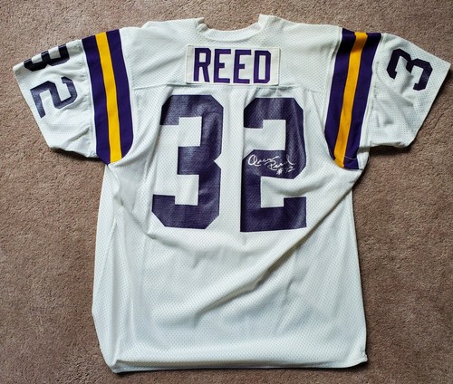 Vintage Minnesota Vikings #32 Oscar Reed Autographed Game USED Football ...
