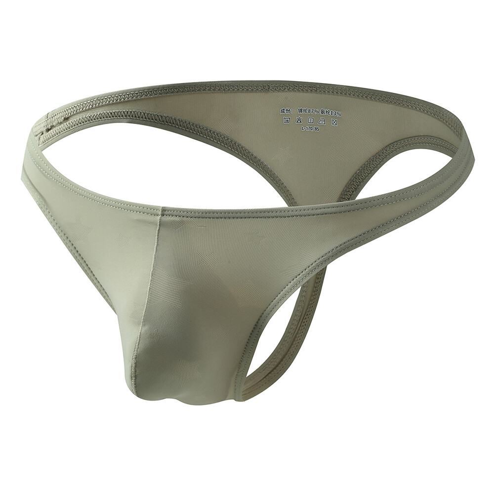 Mens Ice Silk Briefs G-String Thongs Sexy Sheer Underwear T-Back Bikini ...