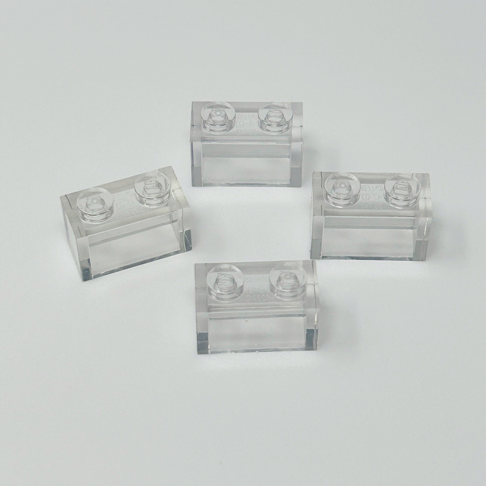 3065 LEGO Parts Brick 1x2 w/o Bottom Tube TRANSPARENT Clear (4) | eBay