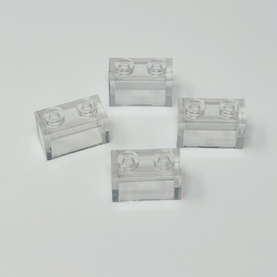 3065 LEGO Parts Brick 1x2 w/o Bottom Tube TRANSPARENT Clear (4) | eBay