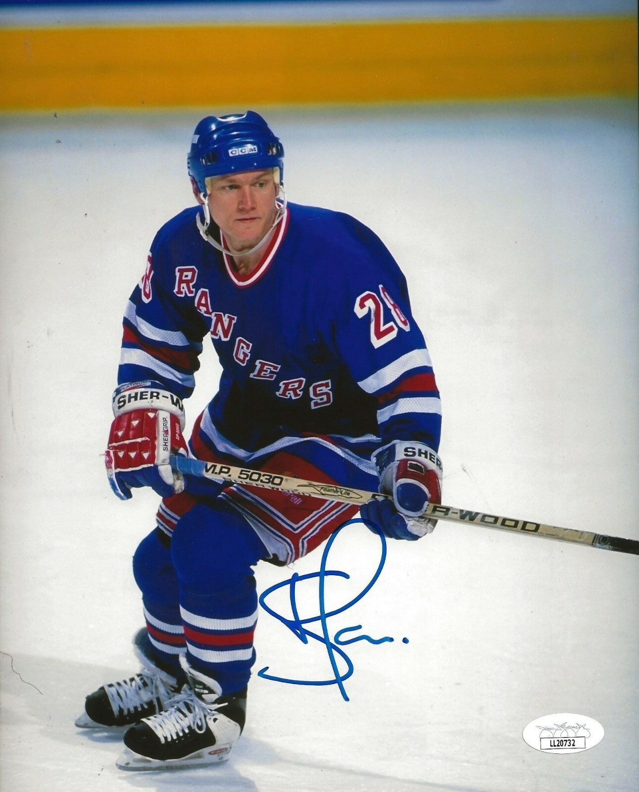 Steve Larmer signed New York Rangers 8x10 photo autographed 2 JSA | eBay