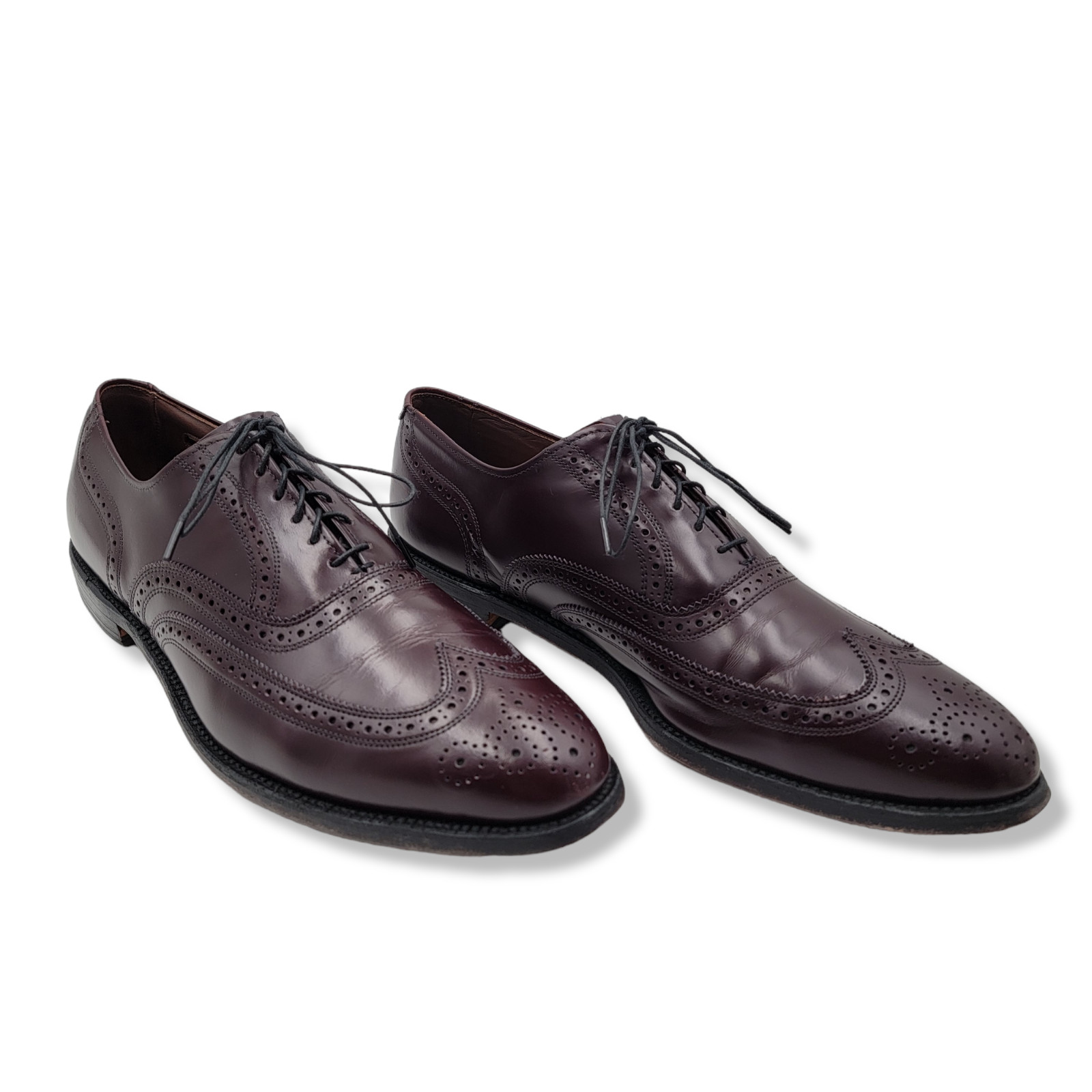 Allen Edmonds Lloyd Made in USA Burgundy Wing Tip Sho… - Gem