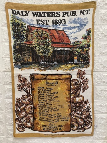 Vintage Souvenir Tea Towel Daly Waters Pub NT | eBay Australia