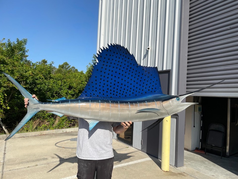 95" Sailfish Right Facing Two Sided Fish Mount Replica - Quick ...