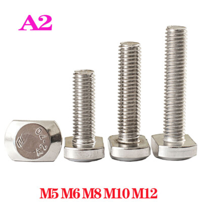 Hammerkopfschrauben M5 M6 M8 10 M12 T-Schraube Edelstahl T-Nut T-Mutter ...