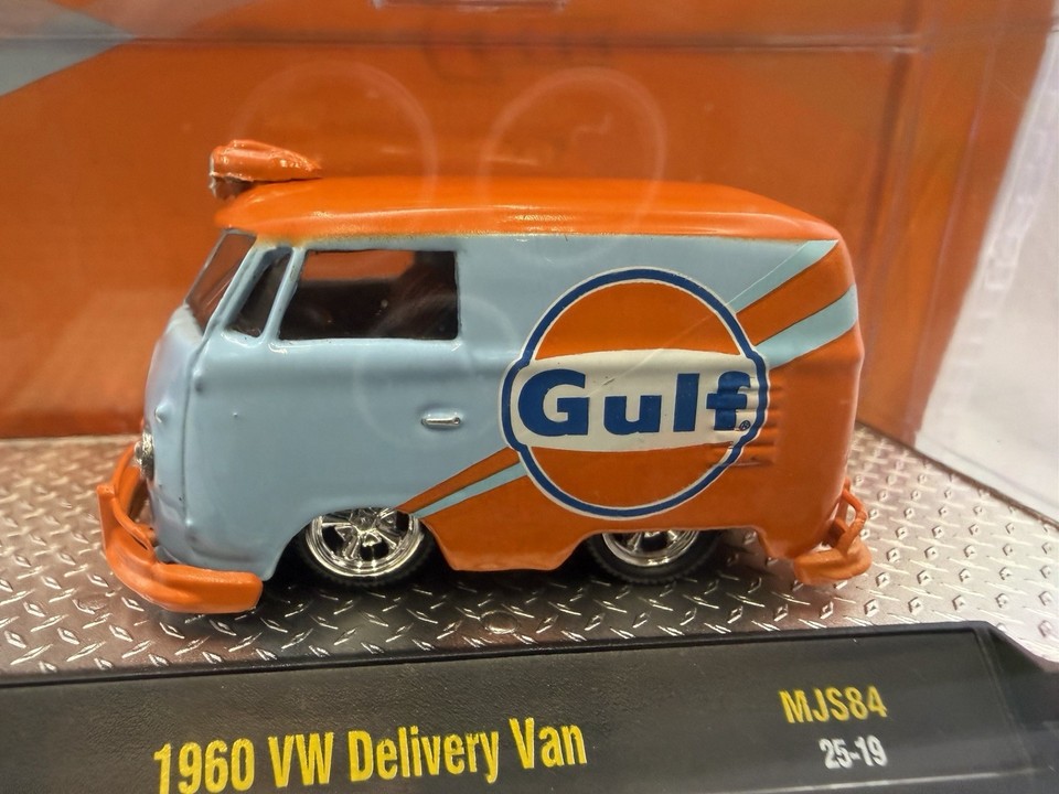 M2 Machines 1:64 Lot Of (2) With CHASE Gulf 1960 VW Delivery Van- MJS84 ...