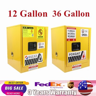 12/36Gallon Safety Flammable Liquids Storage Cabinet Fire Protection ...