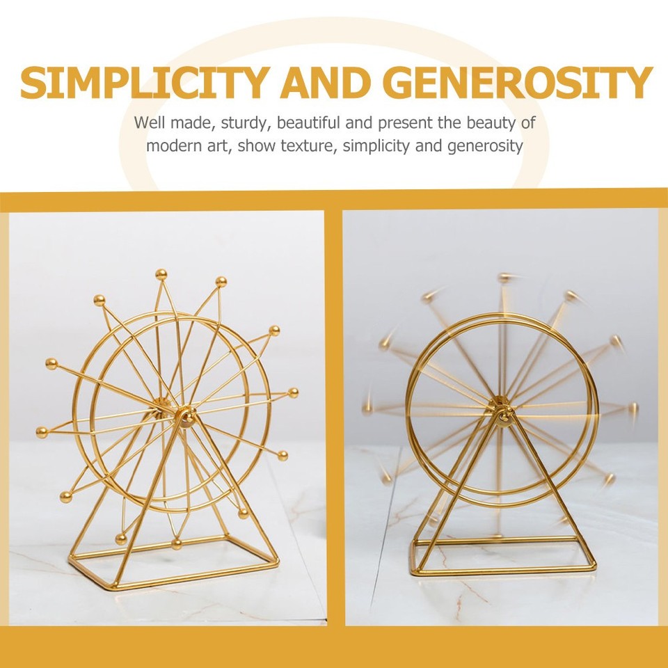 2pcs Iron Ferris Wheel Figurine Modern Ferris Wheel Ornament ...