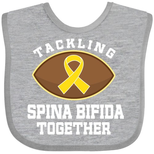 Inktastic Spina Bifida Awareness Ribbon Baby Bib Yellow Support Walk ...