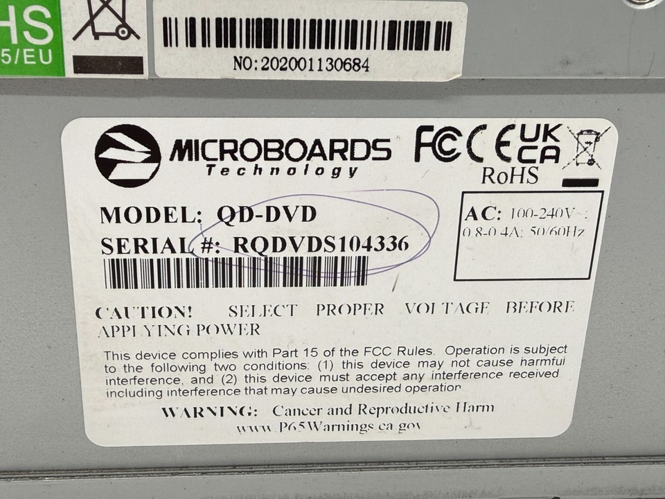 Microboards Technology QD-DVD-03 1:1 Multispeed CD DVD Cloner ...