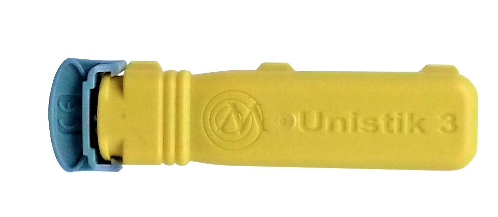 10x Unistik 3 NORMAL Yellow Lancets Blood Glucose Finger Pricker ...